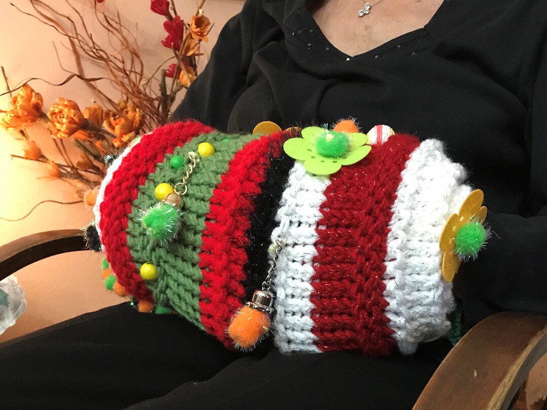 Fidget Sleeve Double Hand Knitted Relief Fiddle Muff Decorated With ...