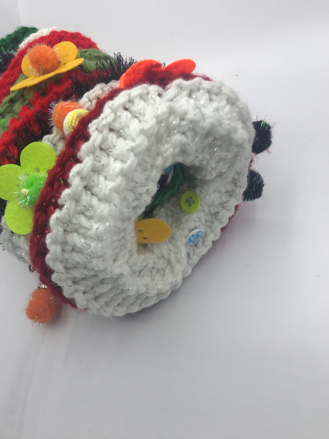 Fidget Sleeve Double Hand Knitted Relief Fiddle Muff Decorated With ...
