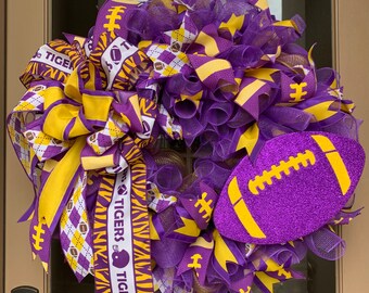 Lsu Wreath Ribbon - Etsy