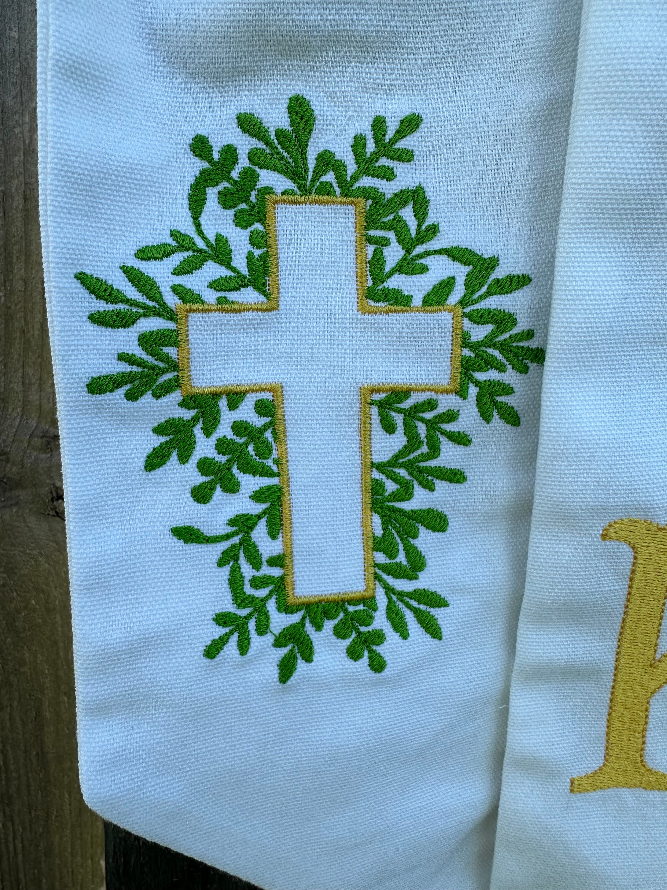 WREATH SASH Easter Cross Custom Personalized - Etsy