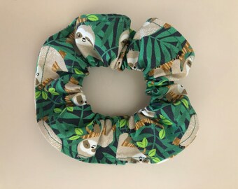 Cute Sloth Scrunchie Hair Tie, Sloth Life Scrunchy Hair Tie - Etsy