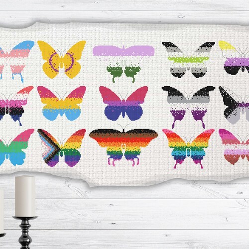 Pride Cross Stitch Pattern Pride Flag Modern Cross Stitch Gay - Etsy