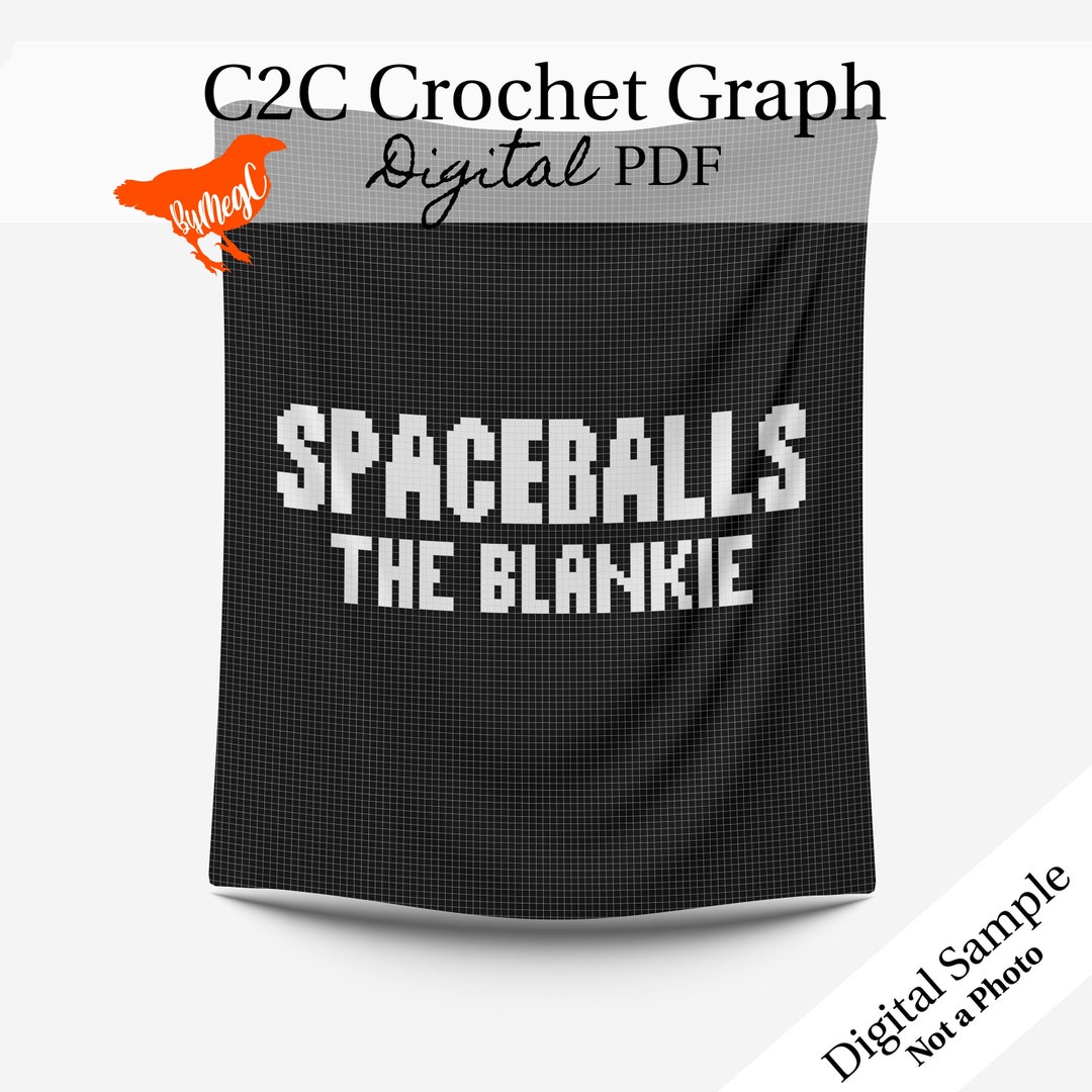 C2C Digital PDF Crochet Pattern / Graph, Nerdy Spaceballs the Blanket Crochet Corner to Corner ...