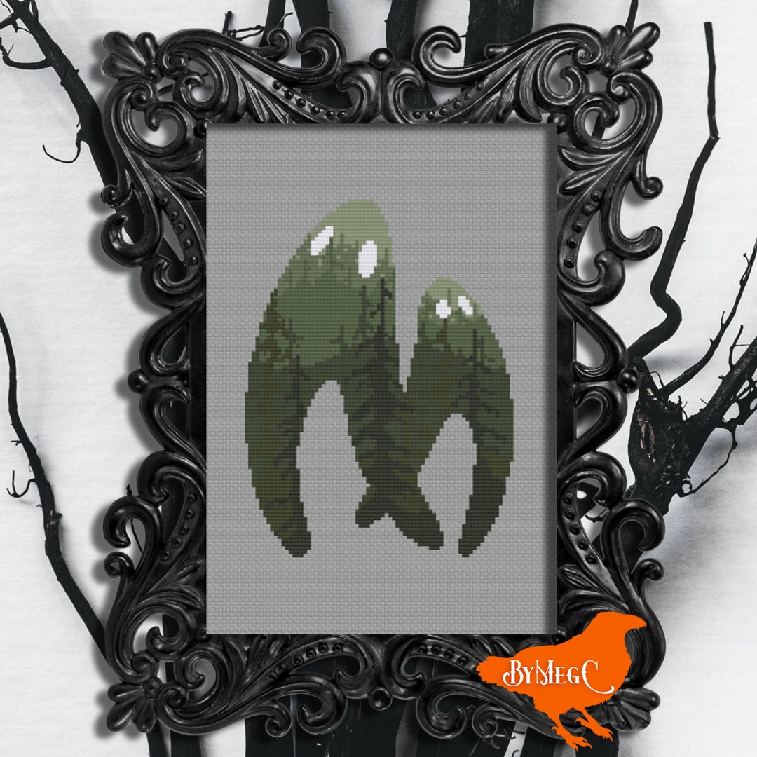Digital PDF Cross Stitch Pattern, Super Cute Nightcrawlers Cryptid ...