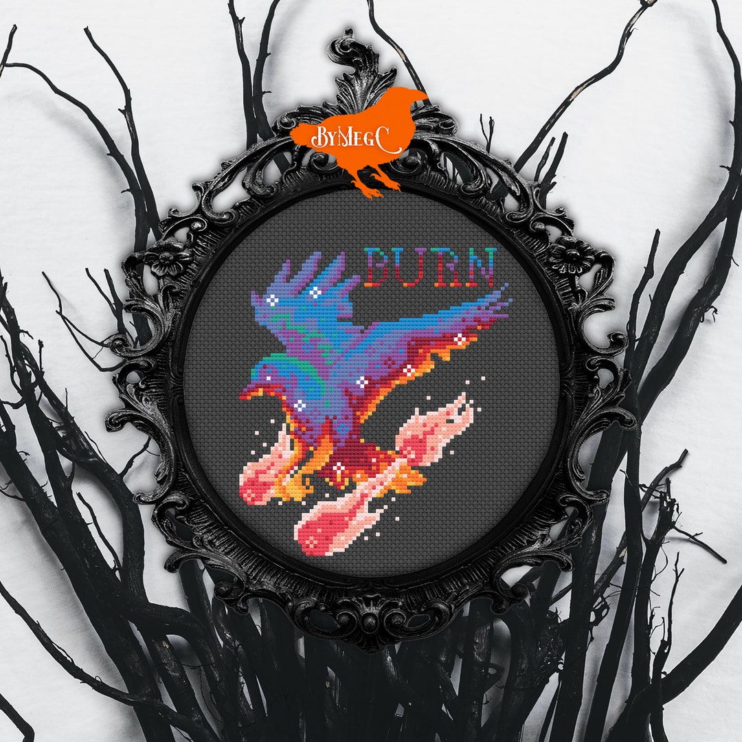 Burn - Flying Crow With Fireballs, Heat Vision Colours / Tropical Fun ...