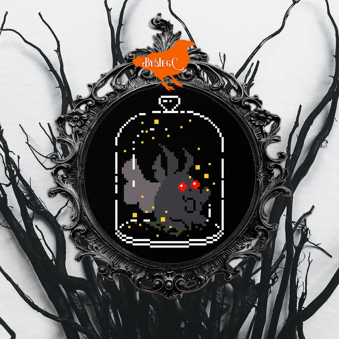 Digital Cross Stitch Pattern Derpy Chibi Mothman Easy - Etsy