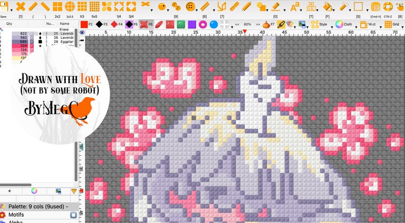 Digital PDF Cross Stitch Pattern - Fanart Chibi Greavard Pokemon Stitch ...