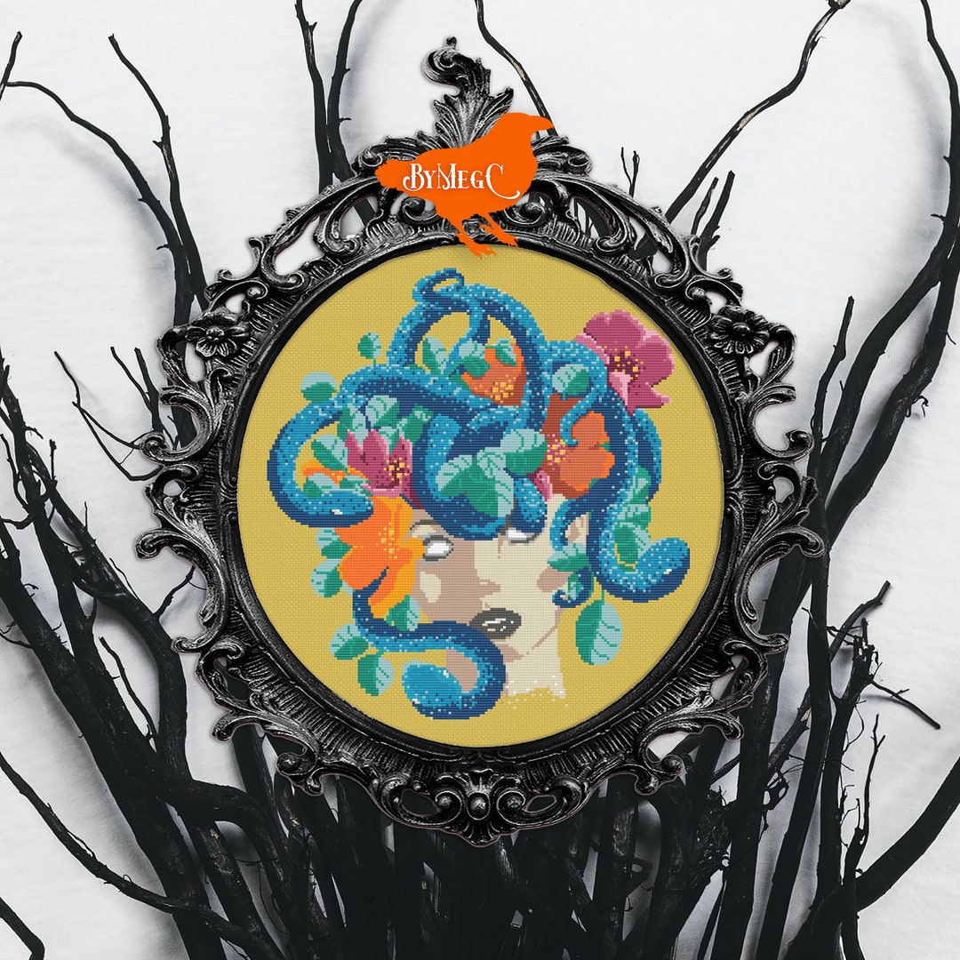 Bundle Digital Cross Stitch Patterns Medusa Greek Mythology - Etsy