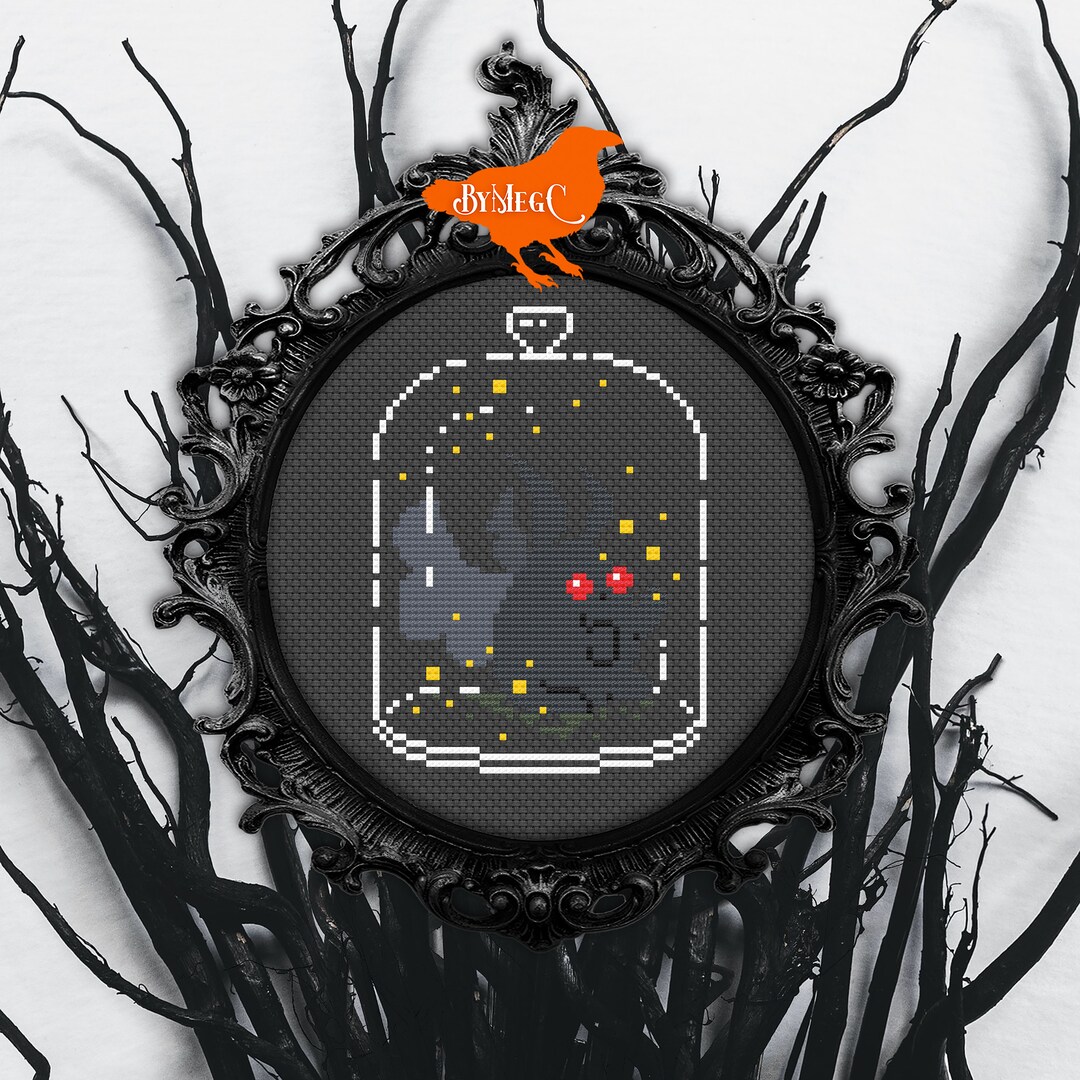 Digital Cross Stitch Pattern - Derpy Chibi Mothman Easy Beginner ...