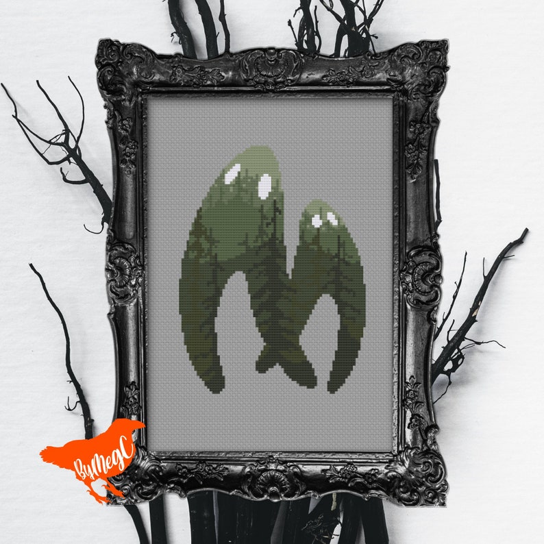 Digital PDF Cross Stitch Pattern, Super Cute Nightcrawlers Cryptid ...