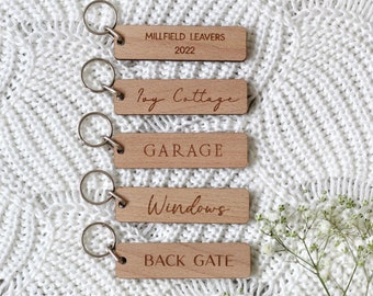 Wooden Key Ring - Etsy