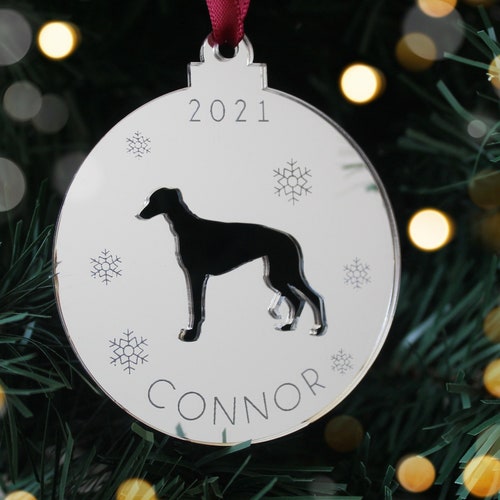 Greyhound Dog Christmas Tree Topper Holiday Decoration - Etsy