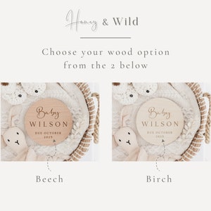 Personalised Pregnancy Announcement Sign | Wooden Due Date Plaque L ...