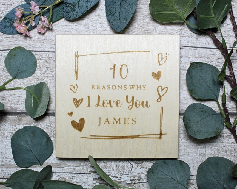10 Reasons Why I Love You Personalised Romantic T For Him Etsy Uk