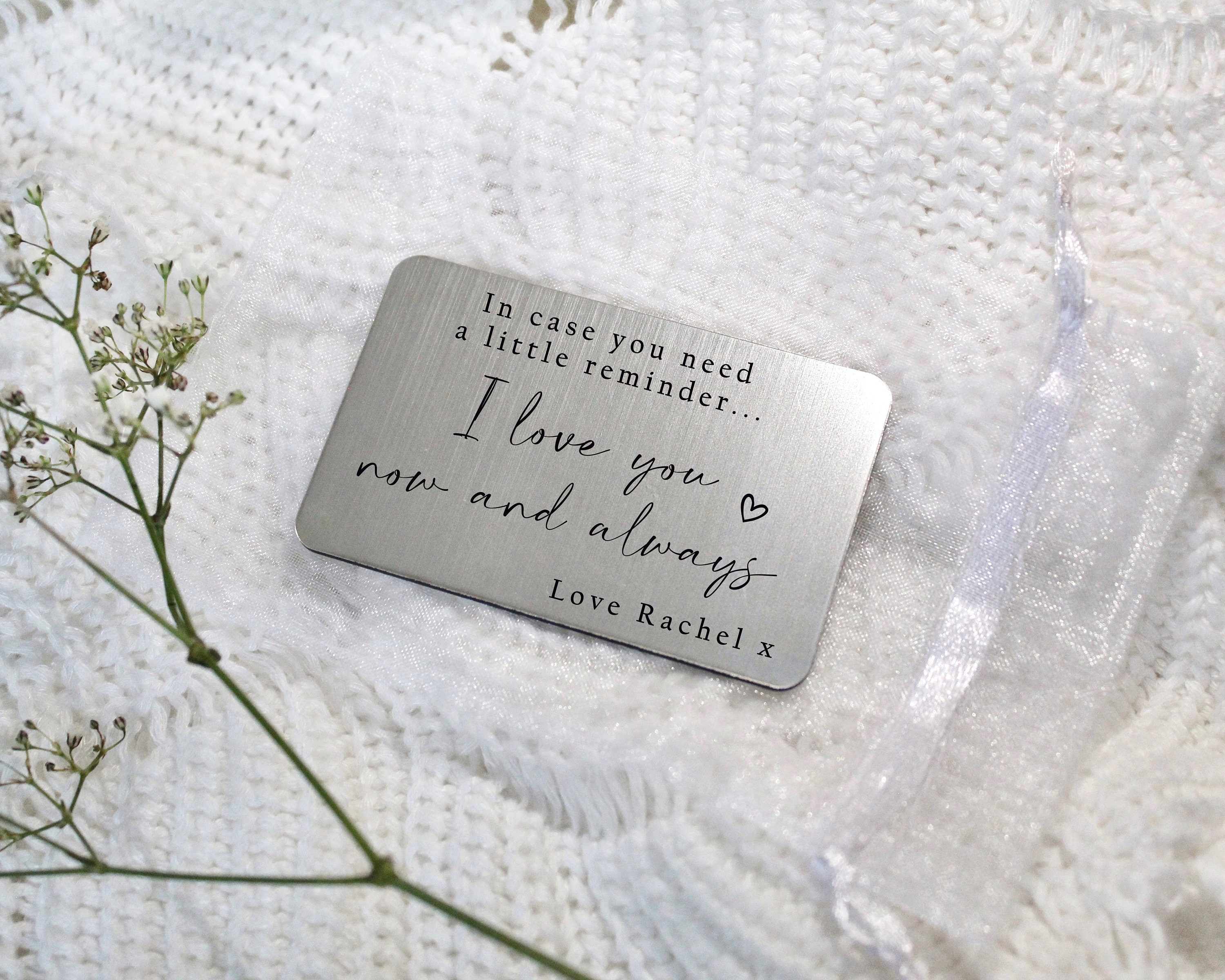 Personalised Wallet Insert Engraved Gift for Him - Etsy