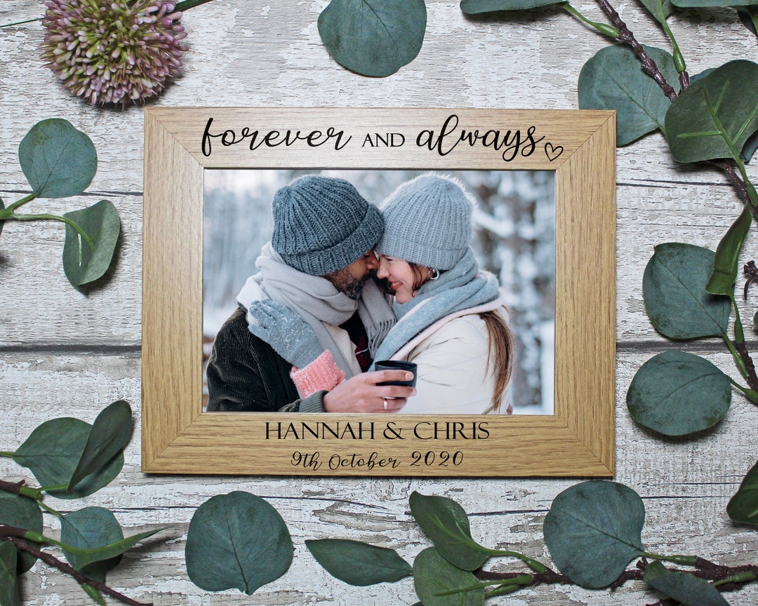 Forever and Always Personalised Photo Frame ENGRAVED Gift for 7X5 or ...