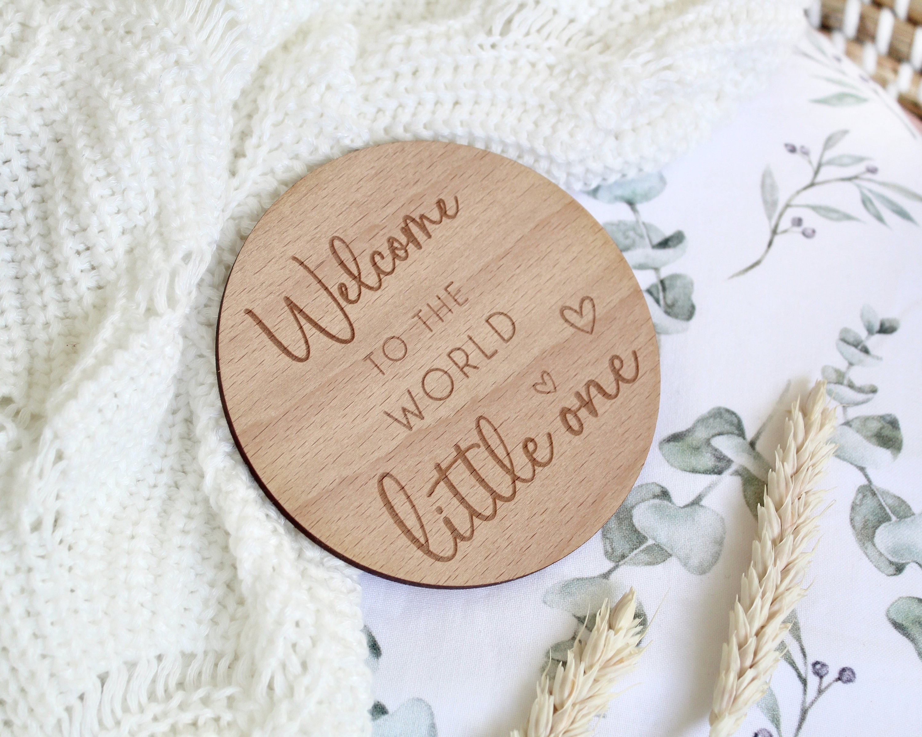Baby Arrival Sign Welcome to the World Hello World L - Etsy UK