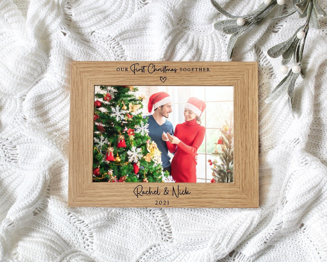 Our First Christmas Together - Personalised 7x5 Photo Frame - New ...