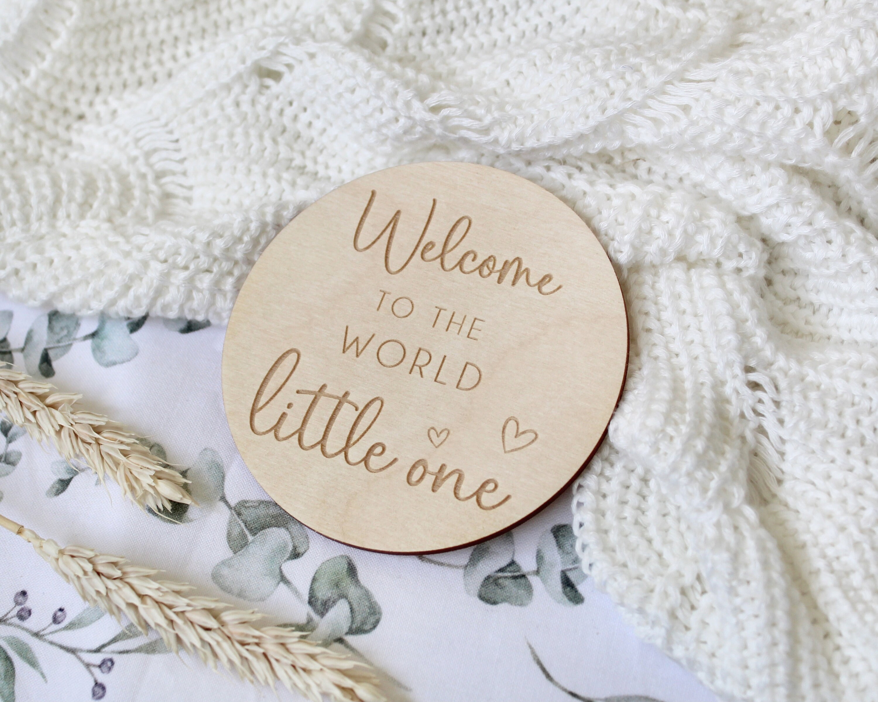Baby Arrival Sign Welcome to the World Hello World L | Etsy