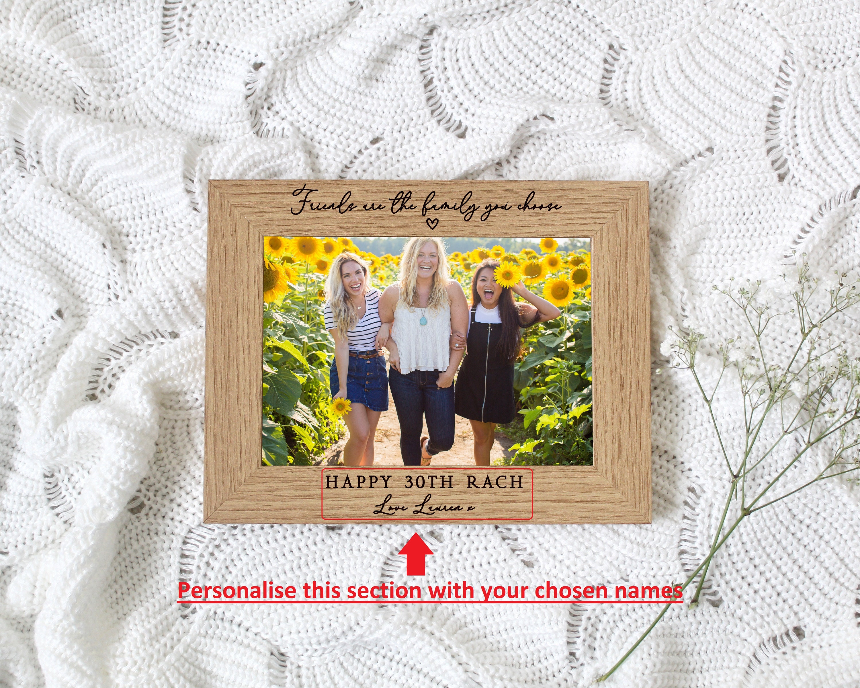 Friends Are the Family You Choose Personalised Photo Frame - Etsy