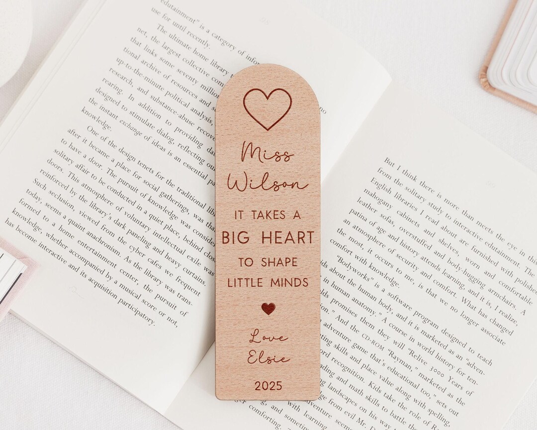 Personalised Teacher Oak Bookmark | End of School Year | Personalised ...