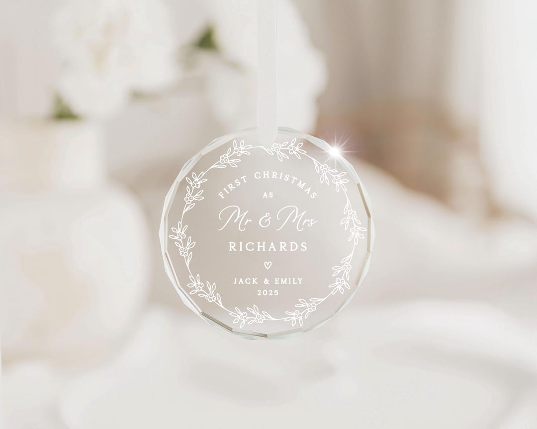 First Christmas as Mr and Mrs Ornament | First Christmas Married ...