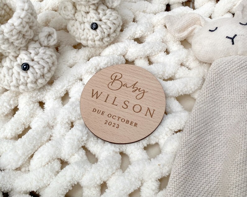 Personalised Pregnancy Announcement Sign Wooden Due Date - Etsy