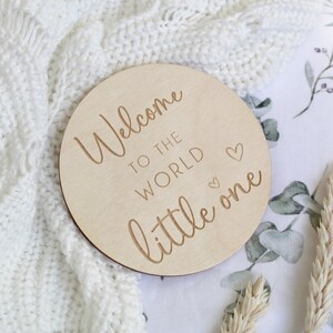 Baby Arrival Sign Welcome to the World Hello World L Engraved Name ...