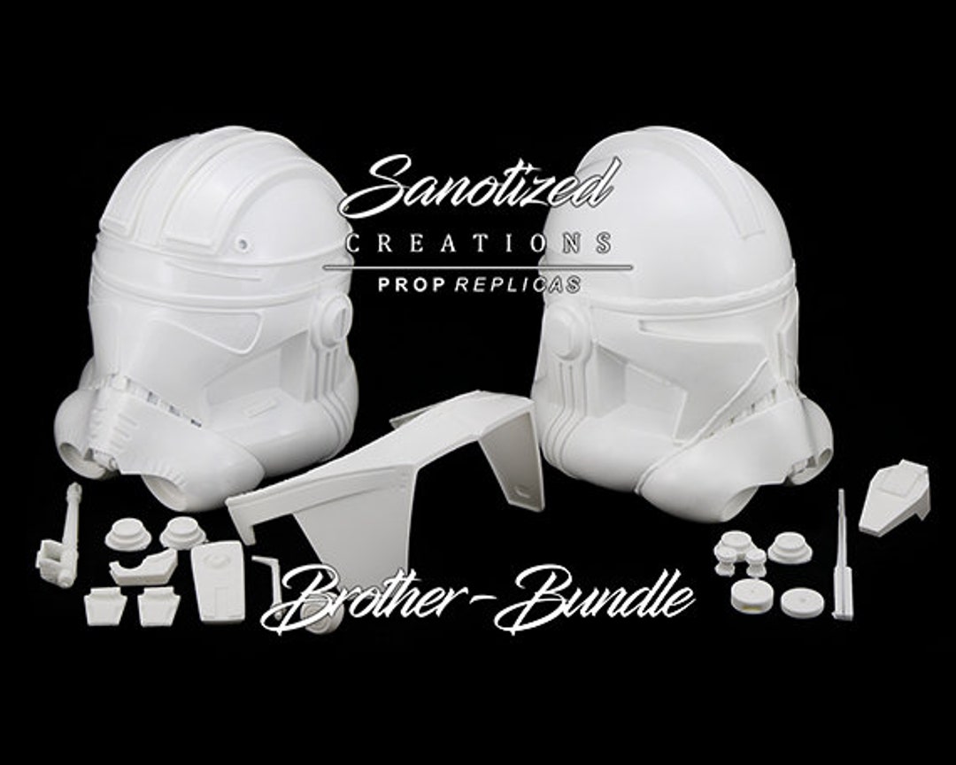 Commander Cody & Captain Rex Clone Trooper Helmet Kit Brother Bundle ...