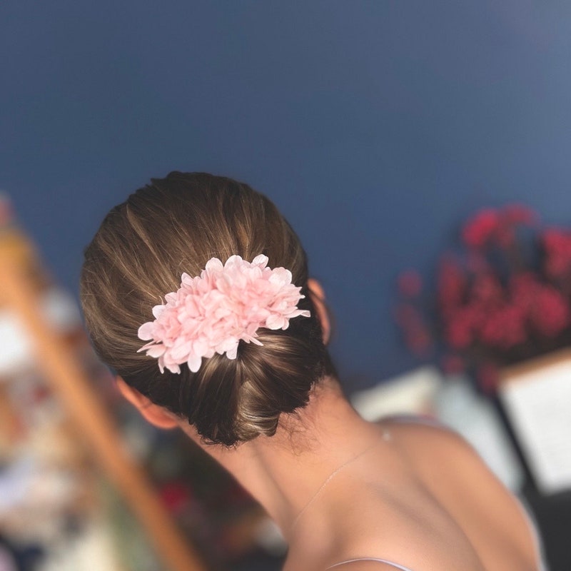 Pink Hair Flower - Etsy