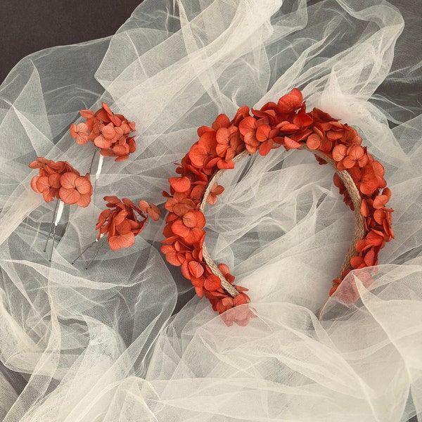 Coral Flower Crown - Etsy