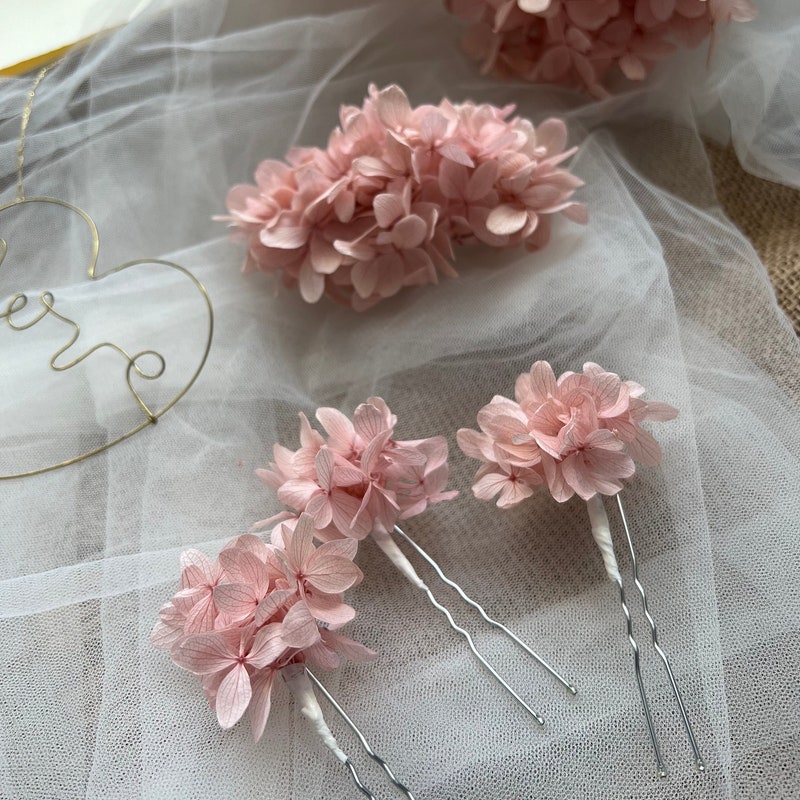 Pink Hair Flower - Etsy