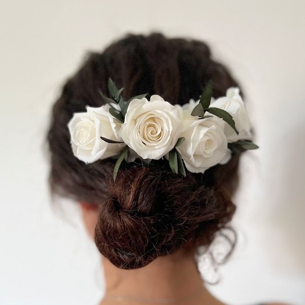 Rose Hair Comb - Etsy