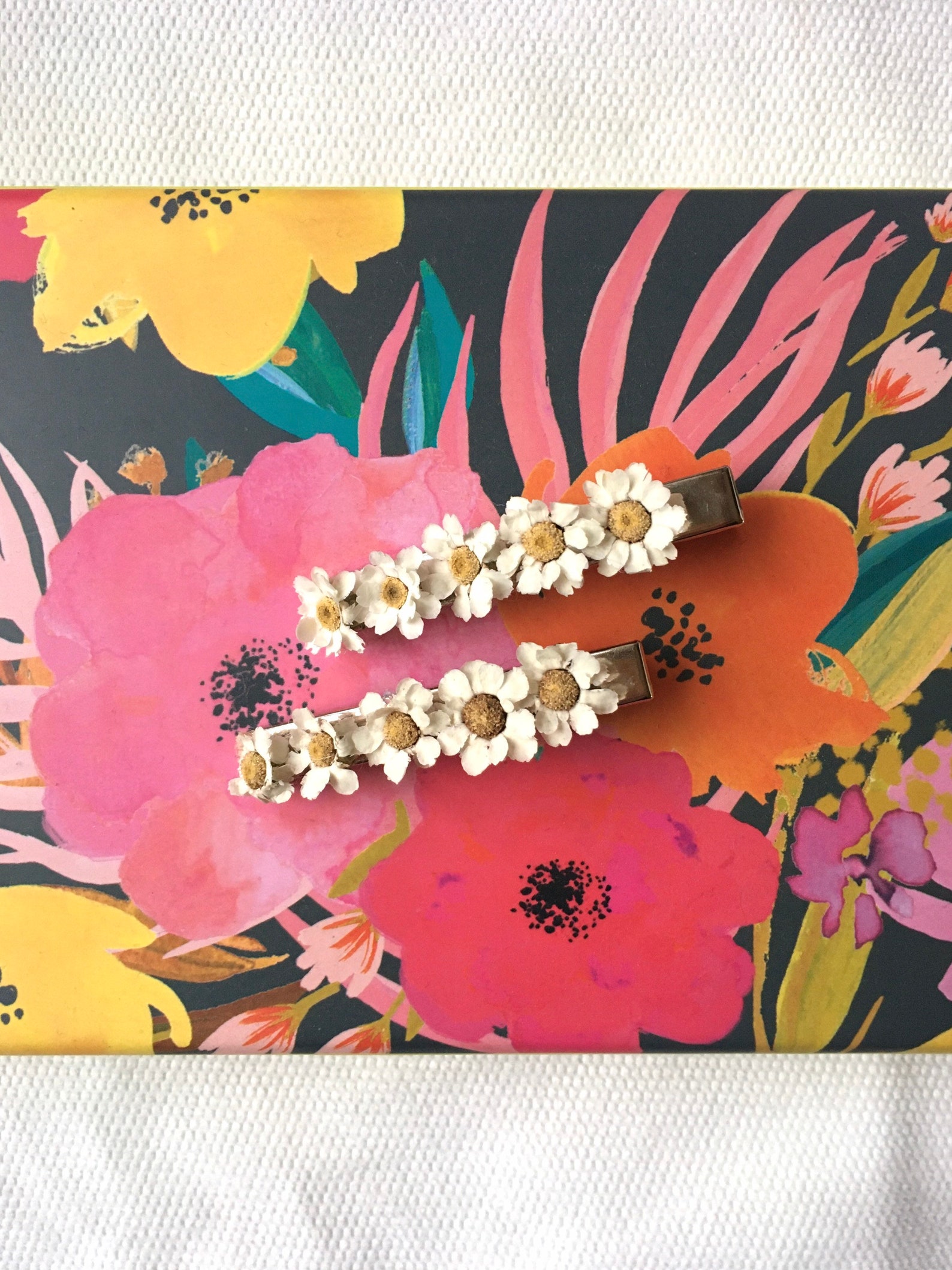 Dried Daisy Hair Clips UK Dry Flower Barrette Bridal Boho | Etsy