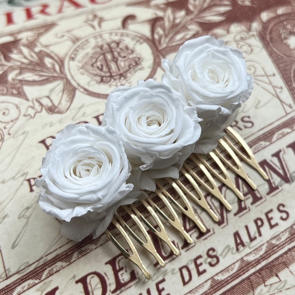 Rose Hair Comb - Etsy