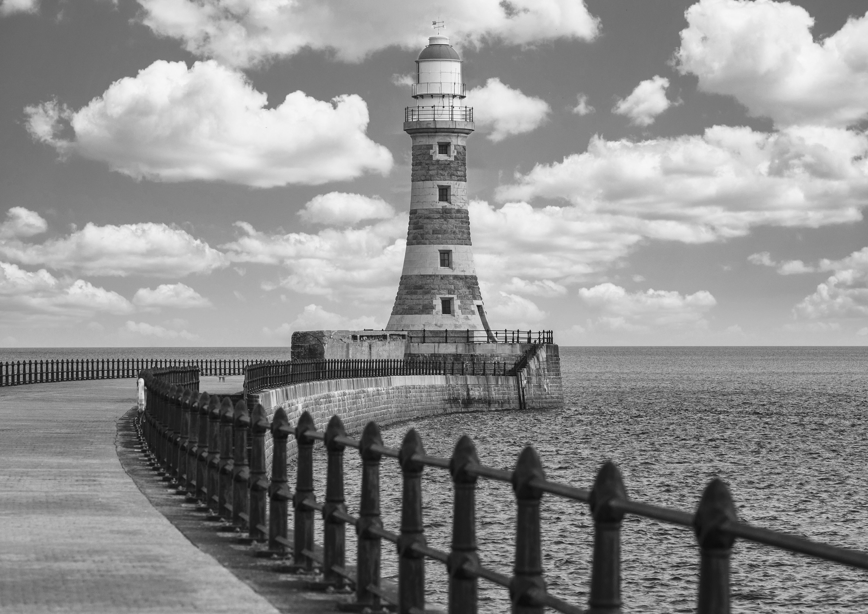 Sunderland Landmarks Print: Roker Pier, Northern Spire, Penshaw ...