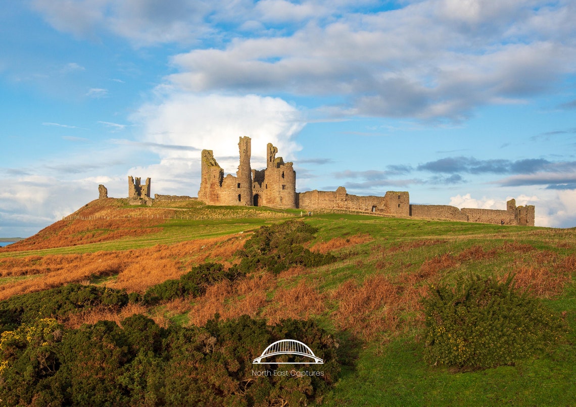 Château de Dunstanburgh dans Northumberland Print. - Etsy France