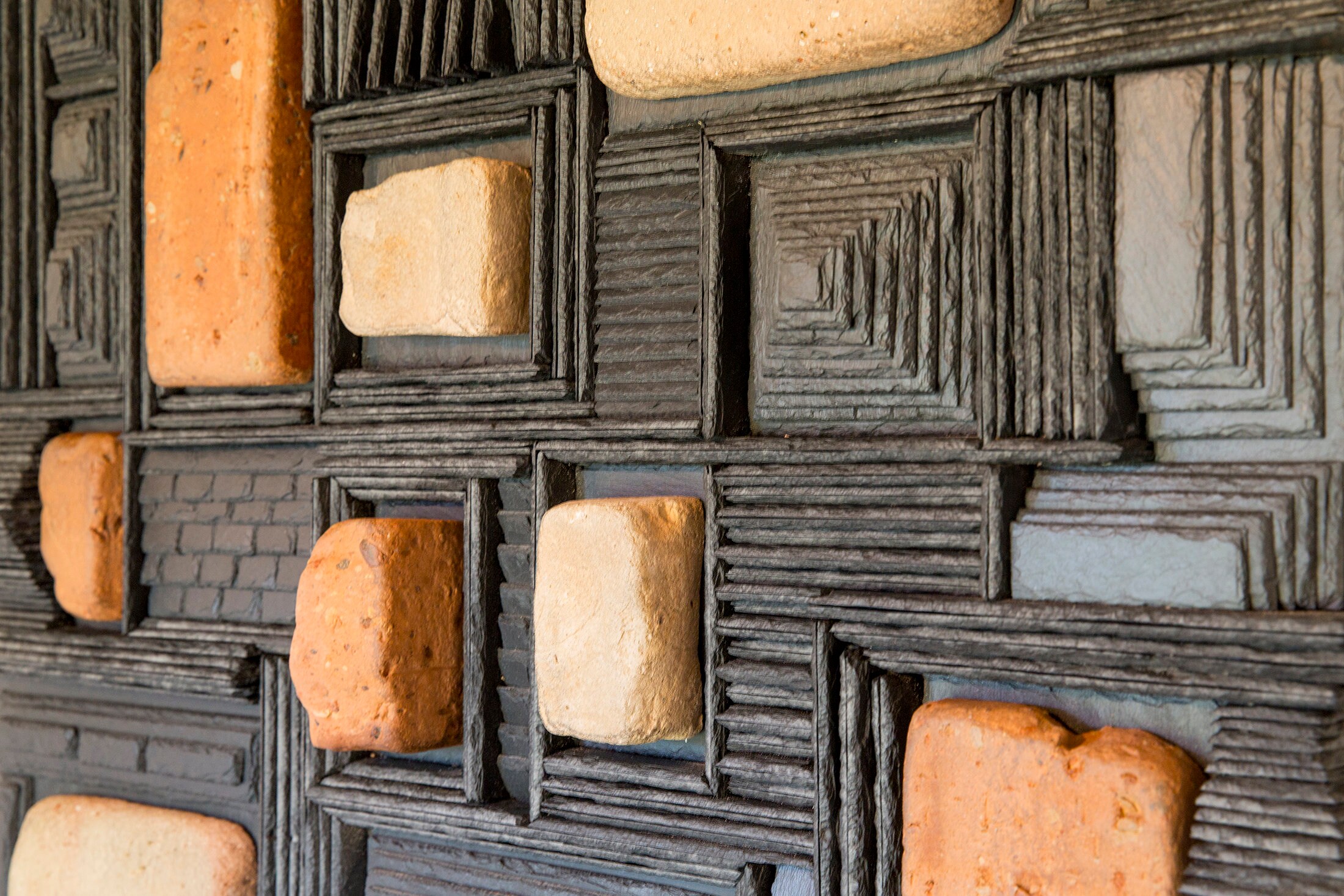 Brick and Slate Relief Sculpture Wall Hung Relief Sculpture Wall ...