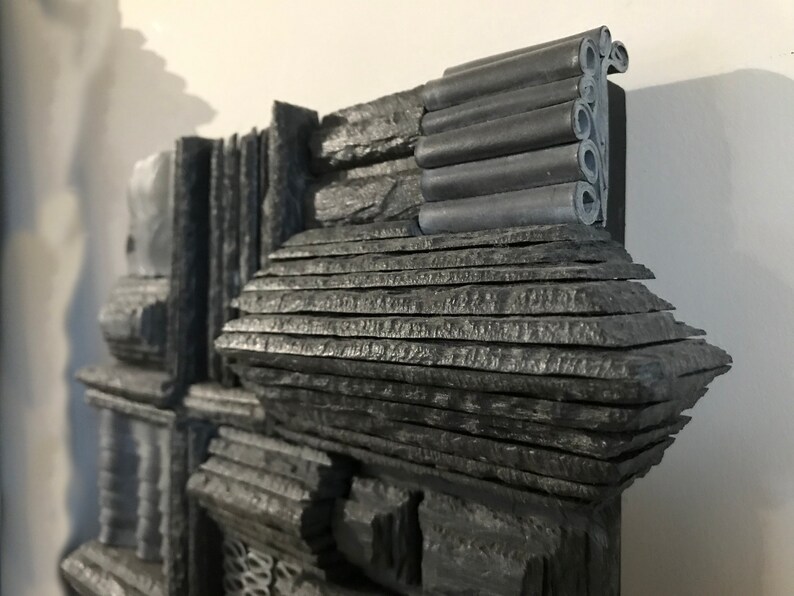 Slate and Lead Relief Sculpture Wallhanging Recycled - Etsy