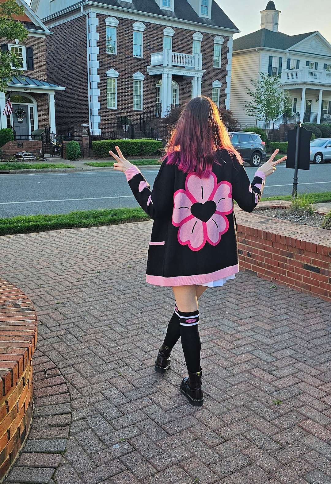 Bloomin' Cute Sakura & Heart Kawaii Cardigan Sweater Harajuku - Etsy