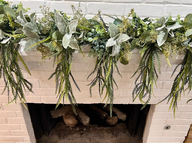 Saw Grass Greenery Garland: Full Mantel Decor (4ft-12ft) - Etsy