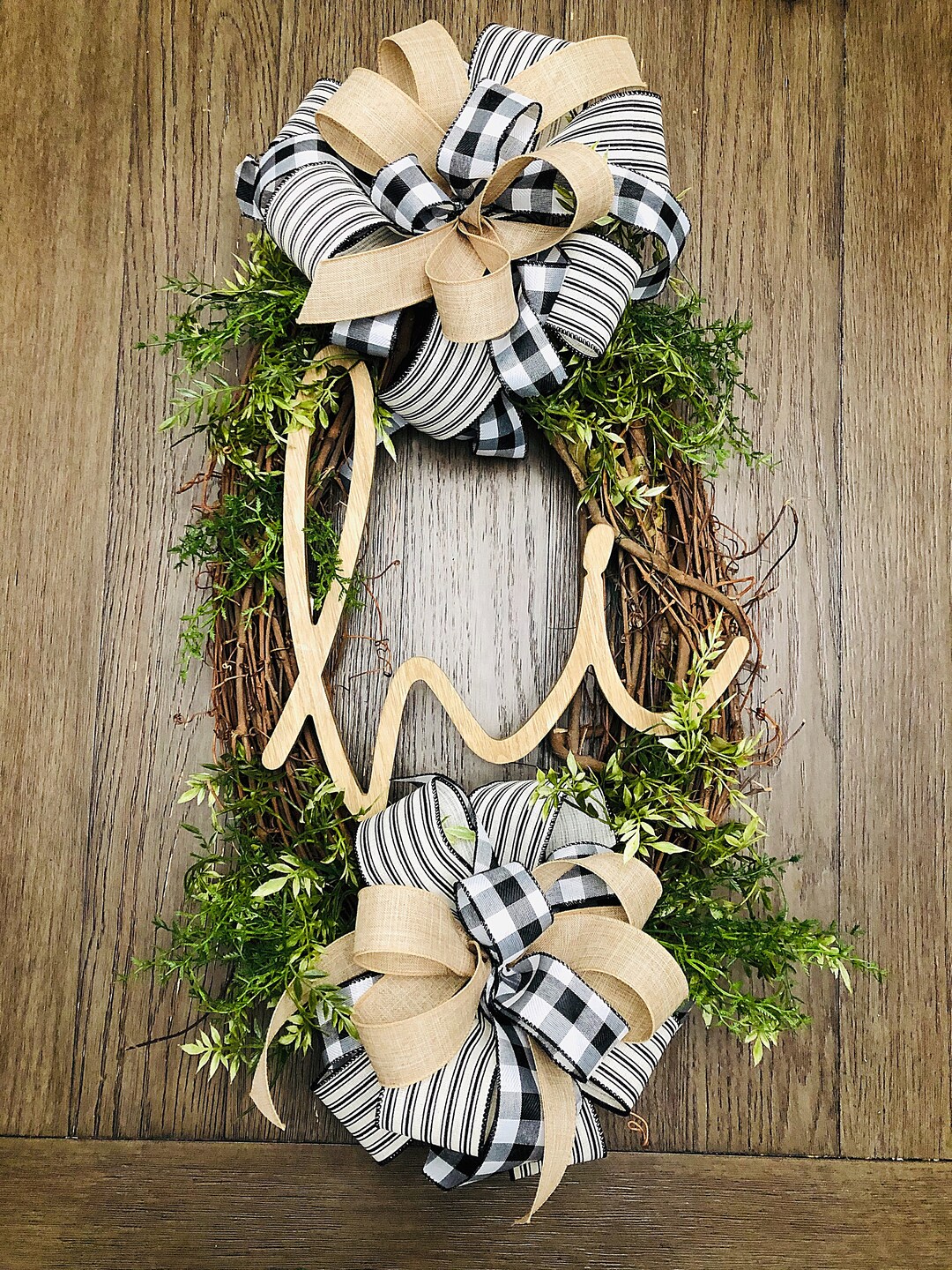 Oval Front Door Wreath, Grapevine Wreath,wreath,oval Wreath, Farmhouse ...