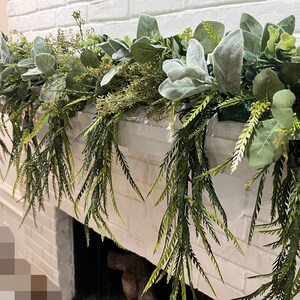 Saw Grass Greenery Garland: Full Mantel Decor (4ft-12ft) - Etsy