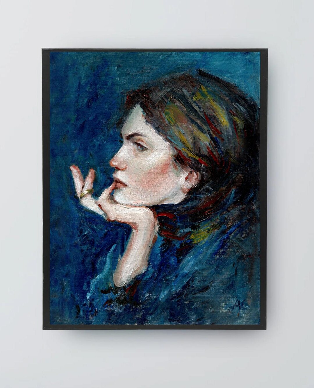 Woman Female Girl Face Gesture Pose Head Profile People Ring Wedding ...