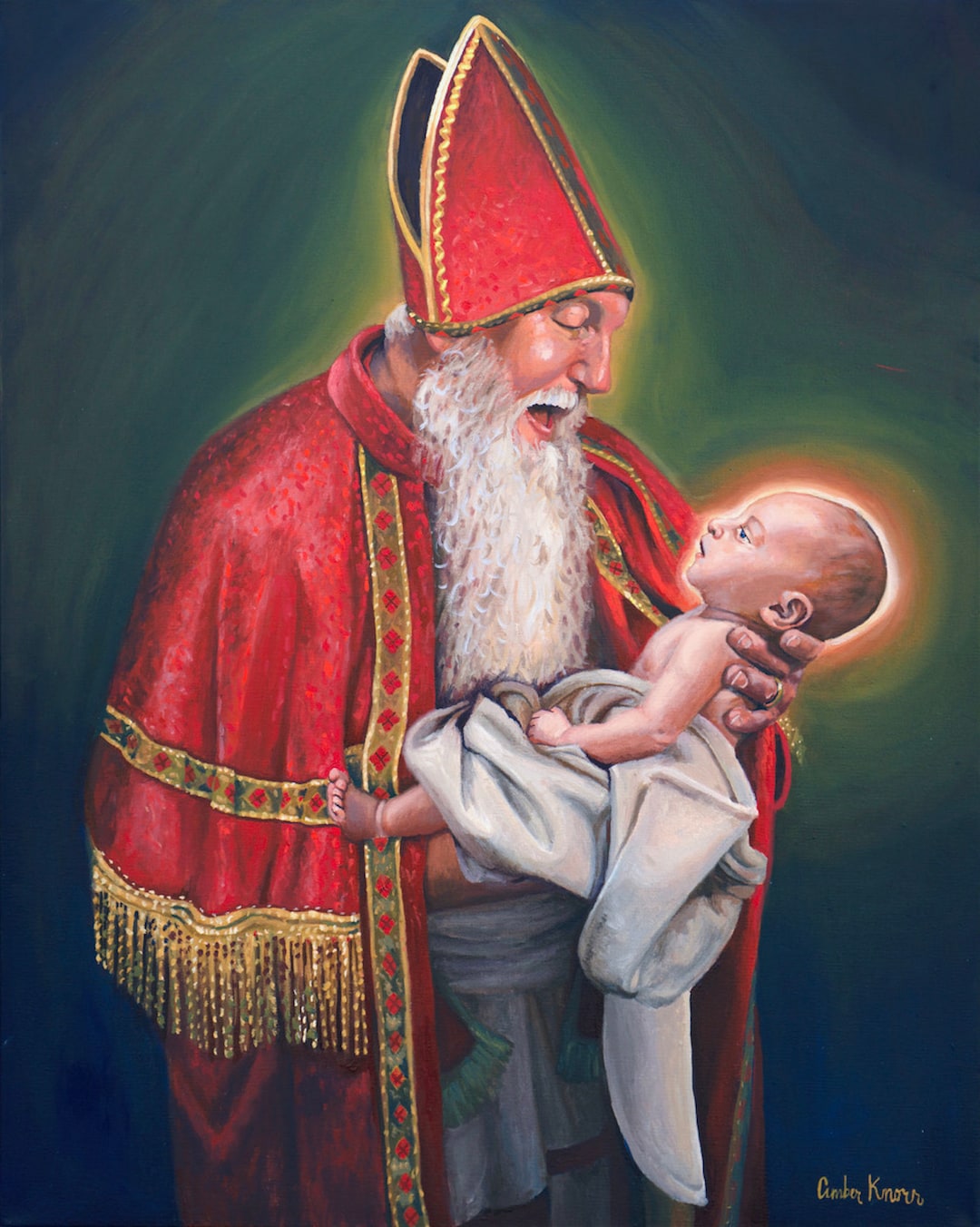 St. Nicholas With Baby Jesus - Etsy