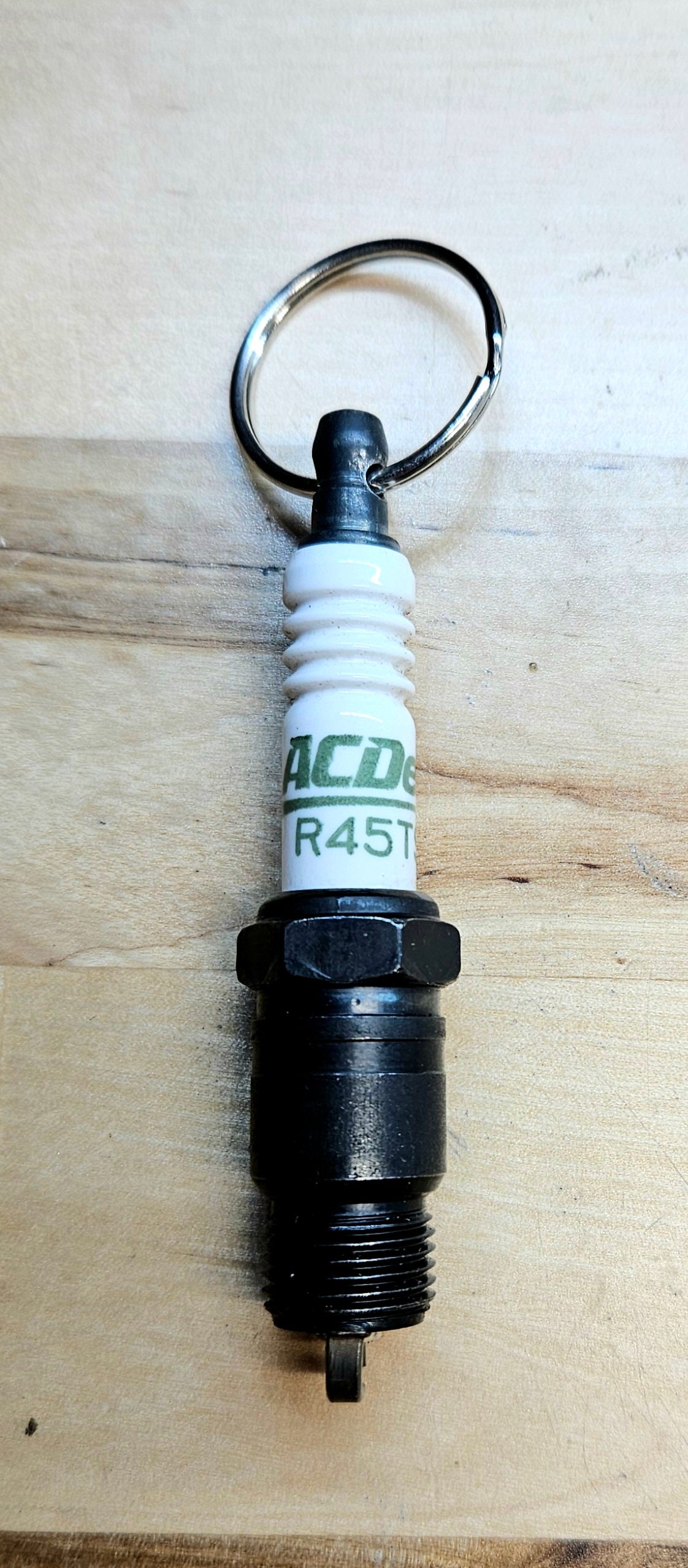 Handmade Vintage AC Delco Spark Plug Keychain - Party Favor Gift for ...