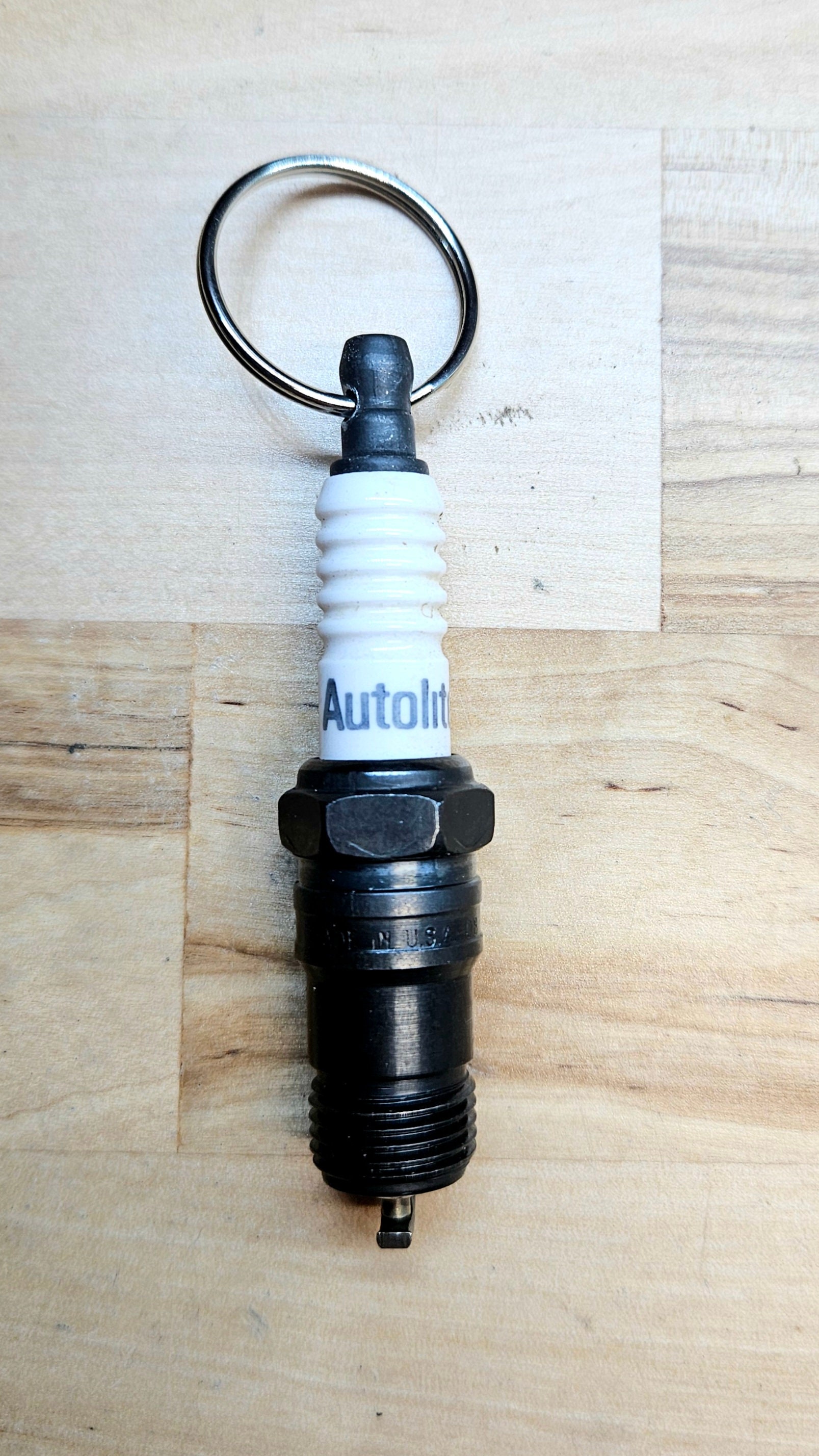 Handmade Vintage Autolite Spark Plug Keychain - Party Favor Gift for ...