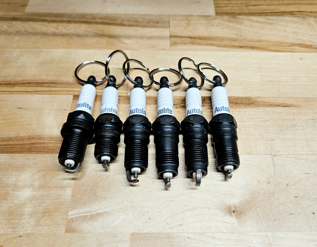 Handmade Vintage Autolite Spark Plug Keychain - Party Favor Gift for ...