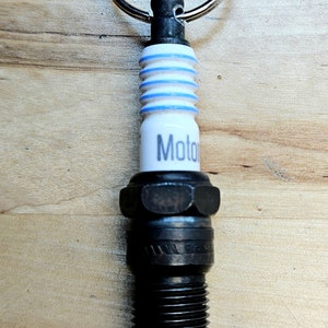 Handmade Vintage Motorcraft Spark Plug Keychain - Party Favor Gift for ...