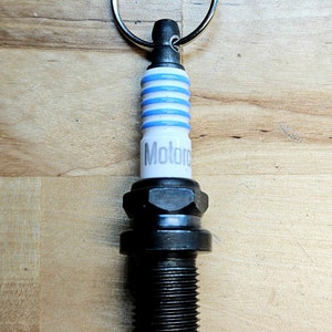 Handmade Vintage Motorcraft Spark Plug Keychain - Party Favor Gift for ...